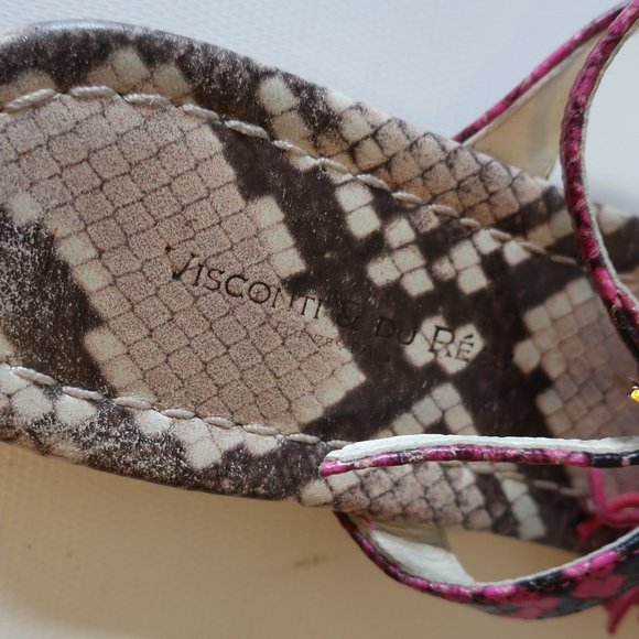 VISCONTI & DU REAU | Shoes | Visconti Du Reau Snake Print Leather ...